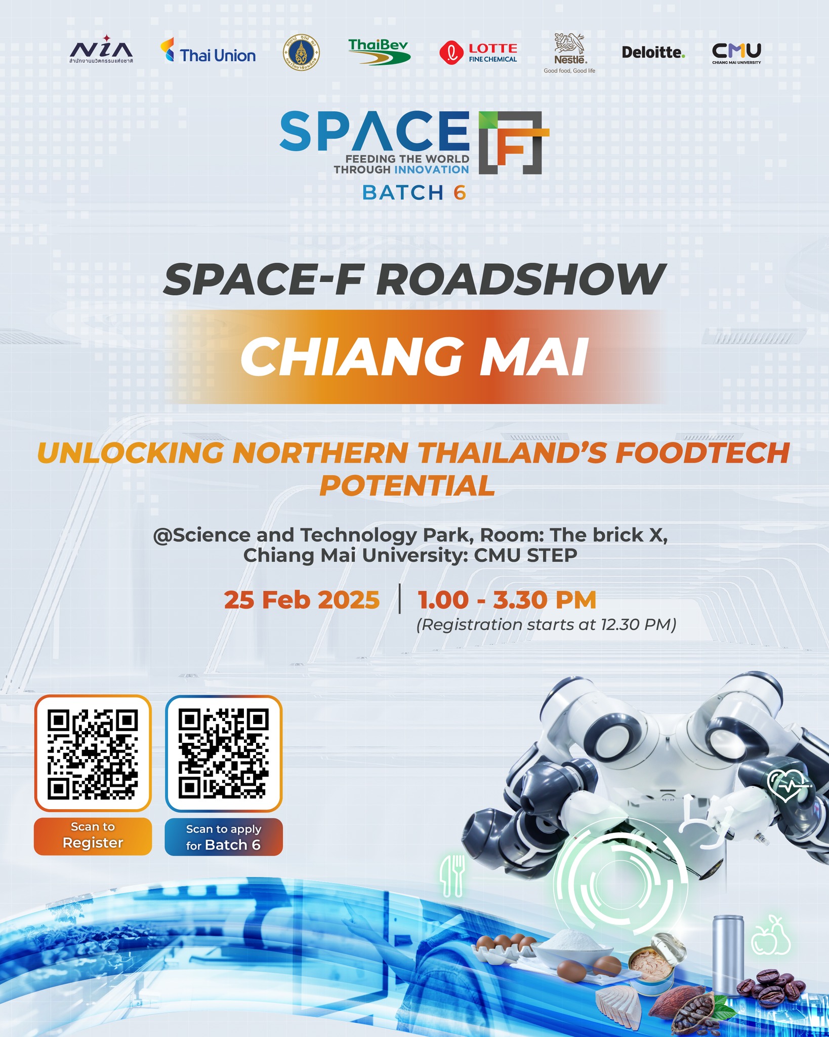 SPACE-F Roadshow เชียงใหม่: ปลดล็อกศักยภาพด้านเทคโนโลยีอาหารของภาคเหนือ ...